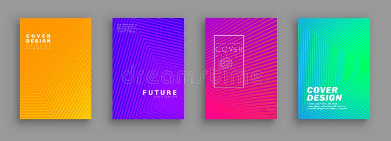 Future Minimal Covers Design. Colorful Halftone Gradients. Background ...