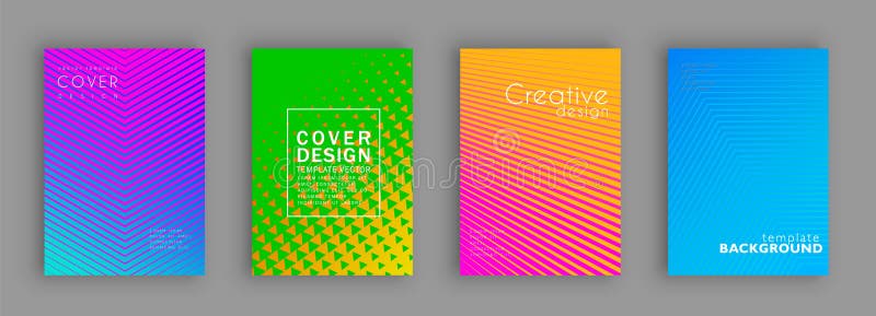 Future Minimal Covers Design. Colorful Halftone Gradients. Background ...