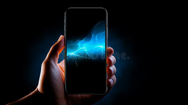 Future mobile phone stock illustration. Illustration of hold - 287758086