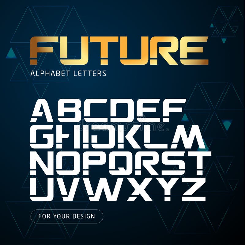 Future - Modern Abstract Alphabet Letters, Sci-fi, Space, Technology ...