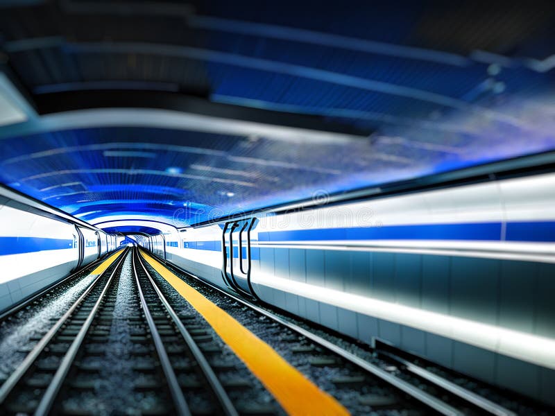 Future Neon Underground Subway Abstract Art Sequence 1 of 34 Stock ...