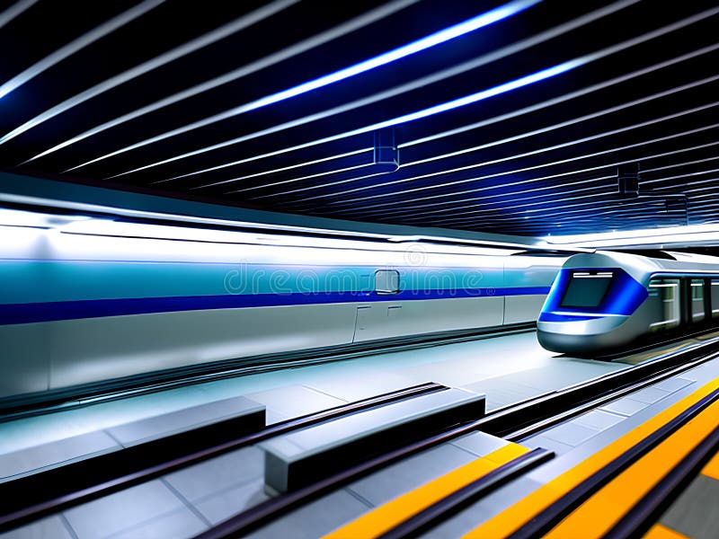 Future Neon Underground Subway Abstract Art Sequence 4 of 34 Stock ...