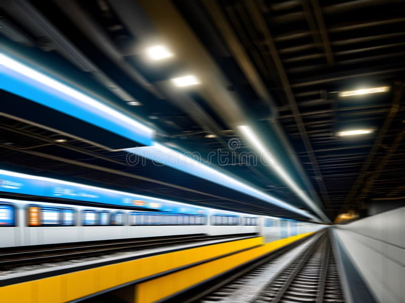 Future Neon Underground Subway Abstract Art Sequence 6 of 34 Stock ...