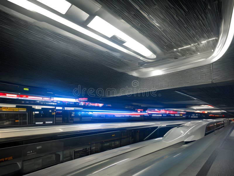 Future Neon Underground Subway Abstract Art Sequence 16 of 34 Stock ...