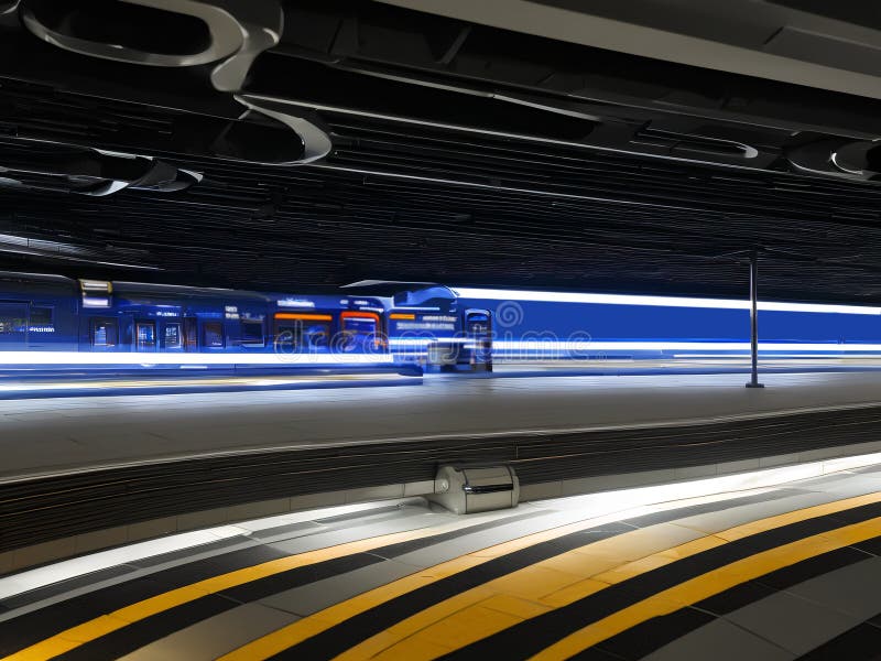 Future Neon Underground Subway Abstract Art Sequence 18 of 34 Stock ...