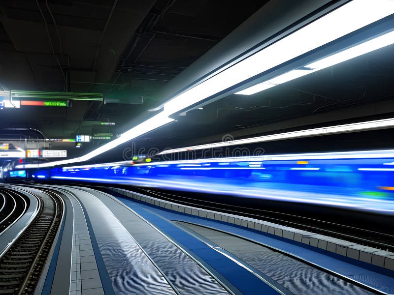 Future Neon Underground Subway Abstract Art Sequence 27 of 34 Stock ...