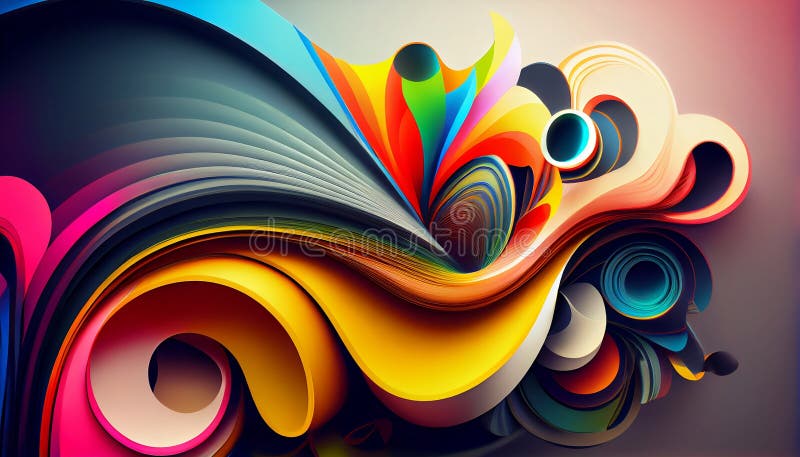 Innovative Abstract Design Background Wallpaper Multi - Coloured Stock ...