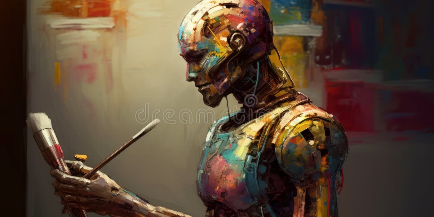 Future Robot Ai Painting Stock Illustrations – 2,595 Future Robot Ai ...