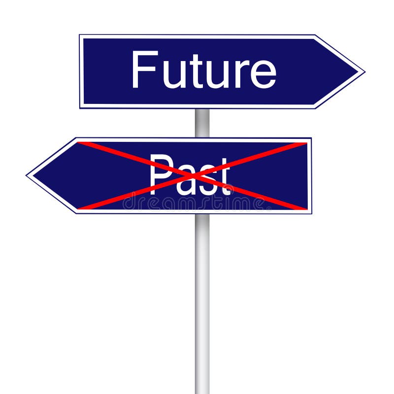 Future Past Direction Road Sign Stock Illustrations – 346 Future Past ...