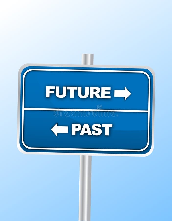 Past Present Future sign stock illustration. Illustration of ...