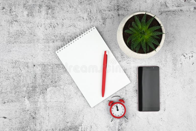 Future Plans. Phone and Notebook Layout with Pen and Coffee on a Flat ...