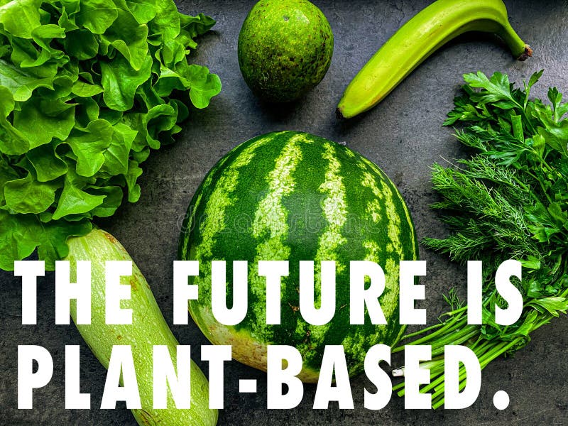The future is plant based stock image. Image of card - 205045483