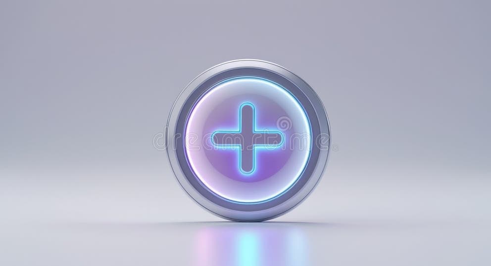Future Plus Button Showing Upcoming Time and Technology Stock Image ...