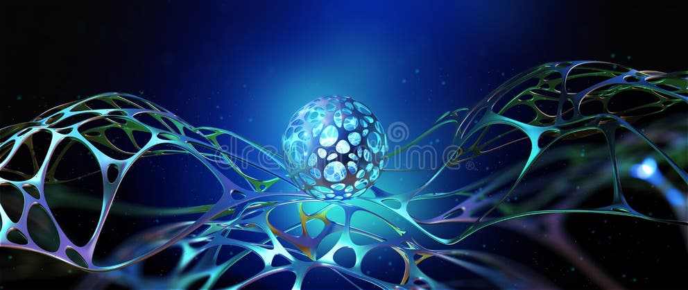 Future Processor. Quantum CPU in the Nanotech Computer Network Stock ...