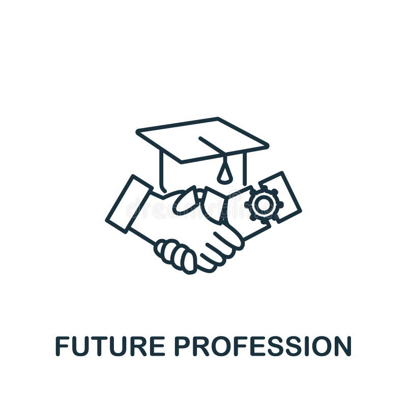 Future Profession Icon from E-learning Collection. Simple Line Element ...