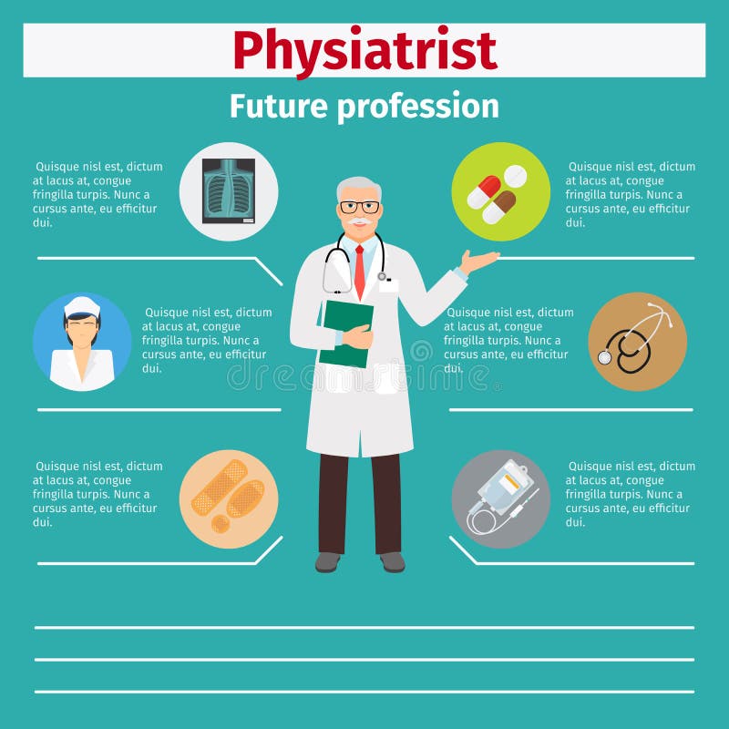 Future Profession Physiatrist Infographic Stock Vector - Illustration ...