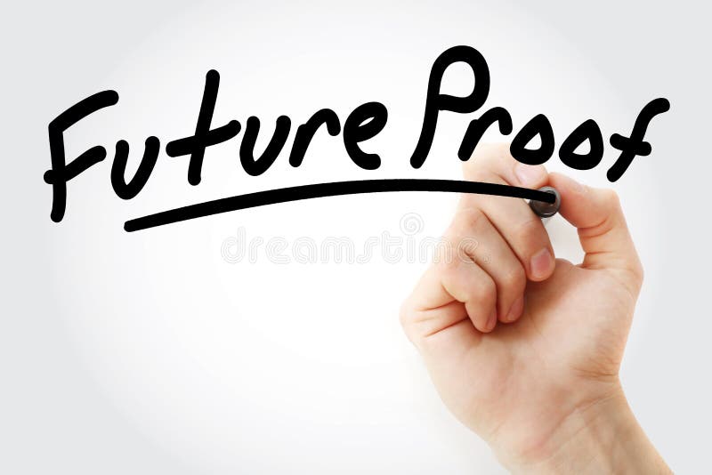 Future Proof Text with Marker Stock Image - Image of plan, progress ...