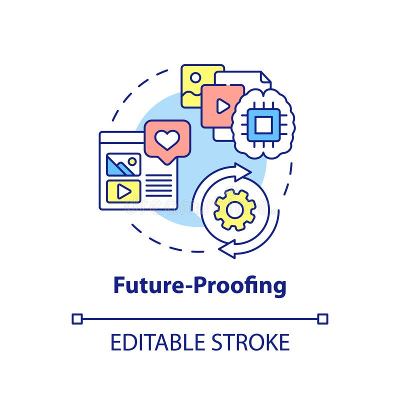 Future Proofing Concept Icon Stock Vector - Illustration of digital ...