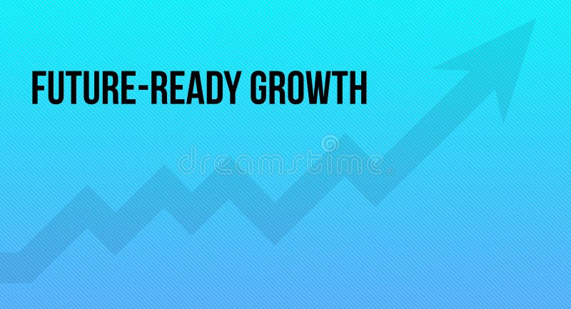 Future-Ready Growth Text Message. Upward Accelerating Arrow and Blue ...