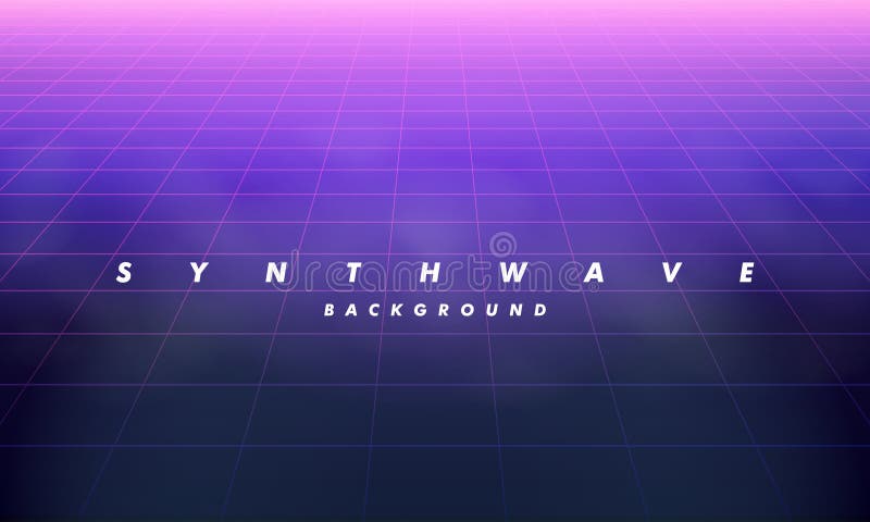 Future Retro Line Background of the 80s. Vector Futuristic Synth Retro ...