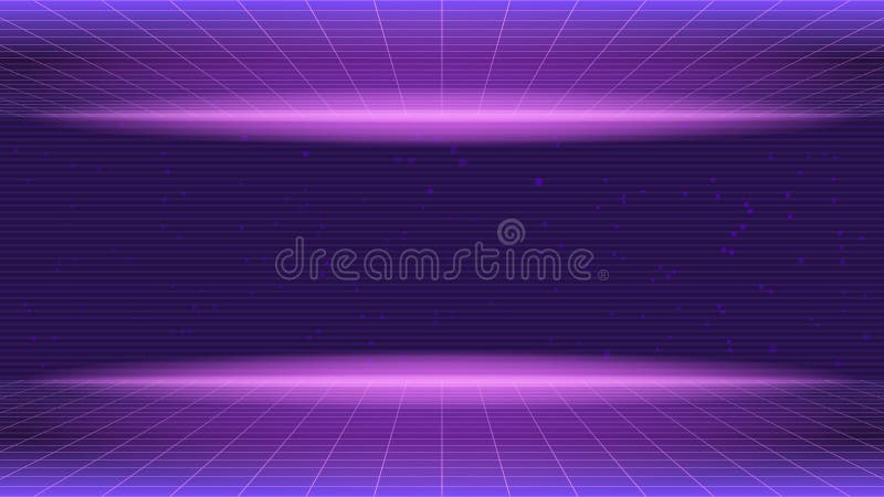 Future Retro Line Background of the 80s. Vector Futuristic Synth Retro ...