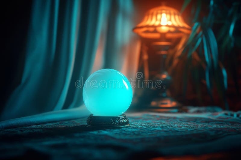 The Future is Revealed through a Crystal Ball that Glows with Magic ...