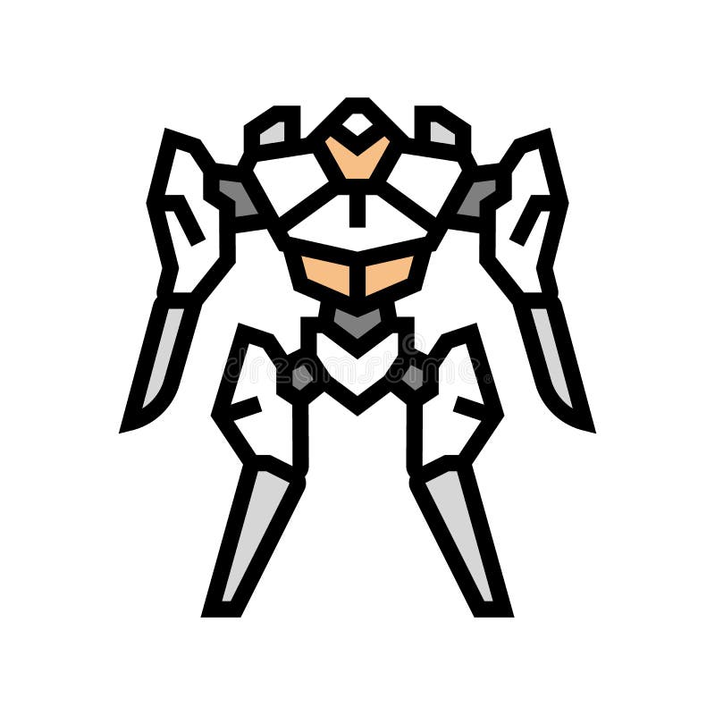 Future Robot Color Icon Vector Illustration Stock Vector - Illustration ...