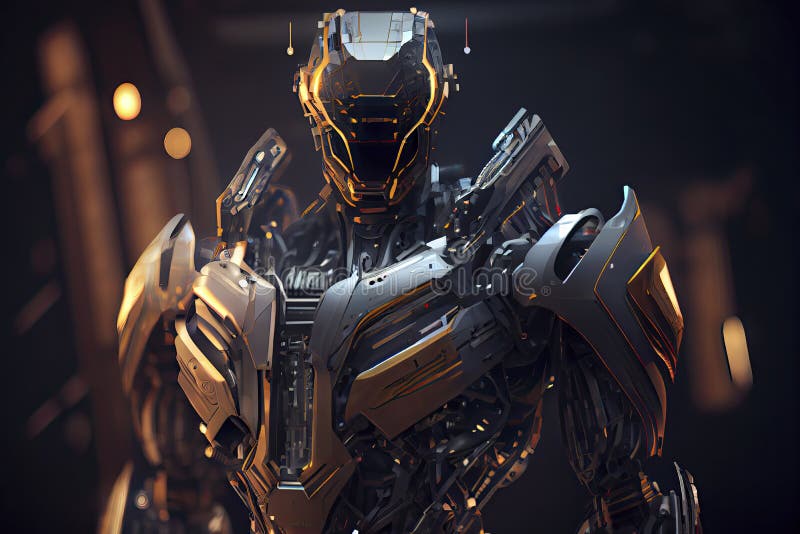 Future Robot with Metaverse Digital Cyber World Technology Stock ...