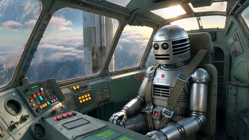 In the Future, a Robotic Pilot is Flying a Spaceship when a Fire Breaks ...