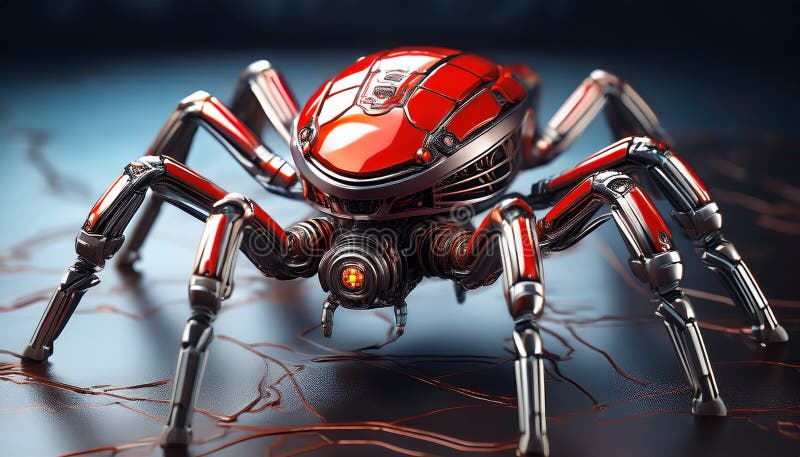Future robotic spider stock illustration. Illustration of screenshot ...