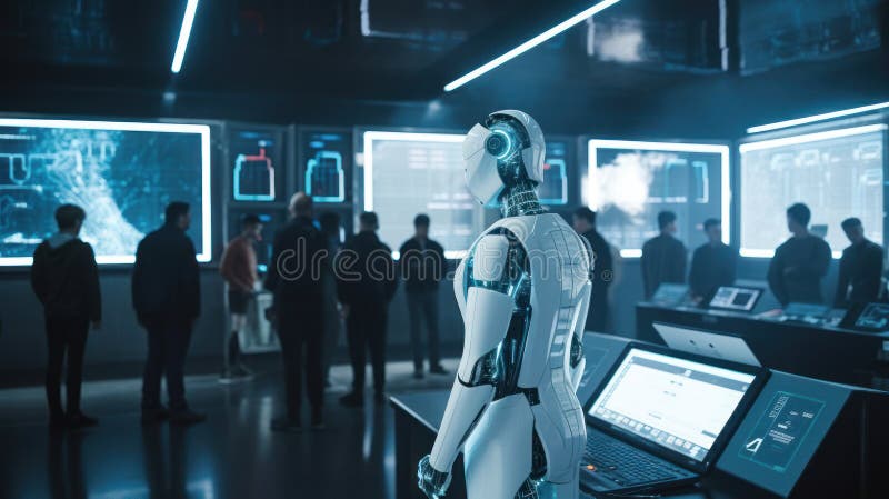 The Future of Robotics in Research. Generative AI Stock Illustration ... The Future of Robotics in Research. Generative AI Stock Illustration ...