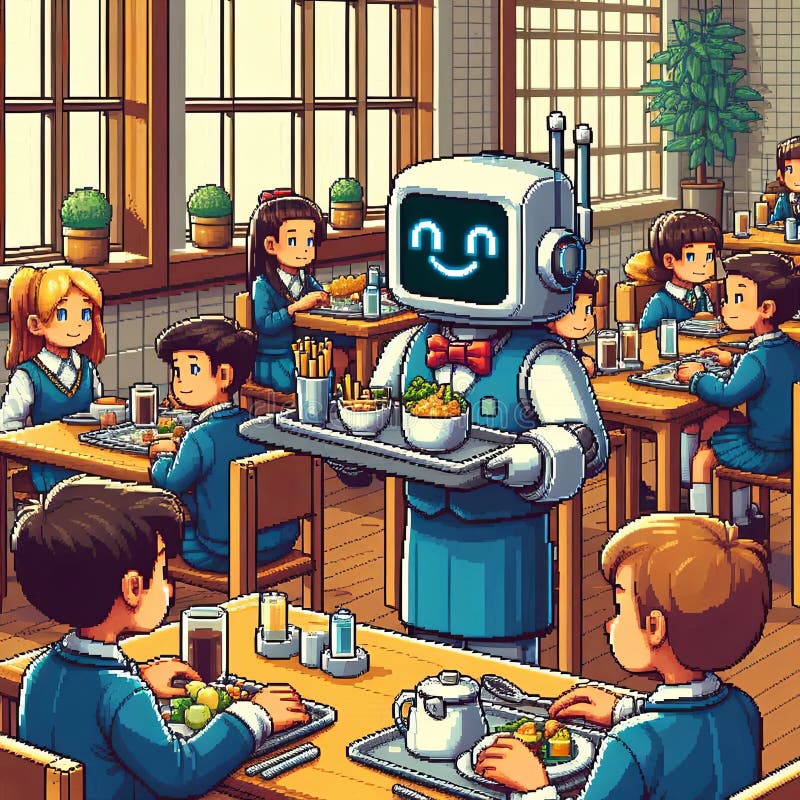 Future School Mealtime stock illustration. Illustration of design ...