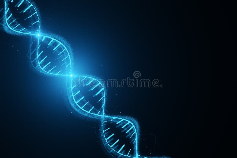 Future, Science, Genetics and Innovation Technology Concept with Bright ...