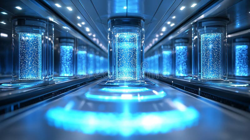 Future Science and Technology Corridor Stock Illustration ...