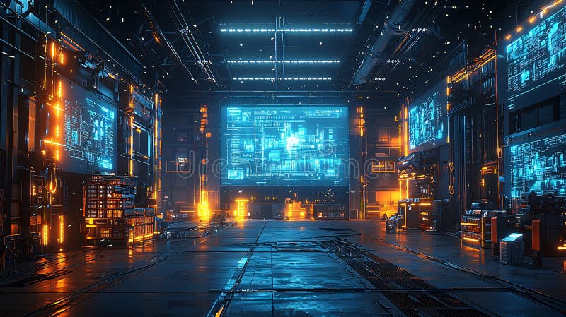 Future Science and Technology Corridor Stock Photo - Image of ...