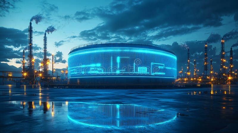 Future Science and Technology Sense Industrial Park Stock Illustration - Illustration of ...