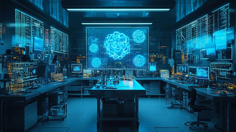 Future Science and Technology Sense Laboratory Stock Illustration ...