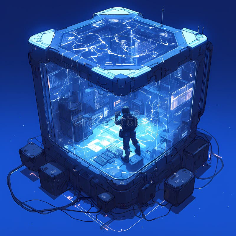 The Future of Secure Communication: Pod Technology Stock Illustration ...