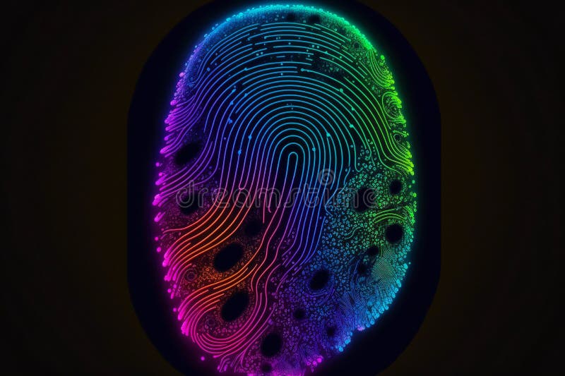 Digital Fingerprint Scanning Verification Process. Future Security ...