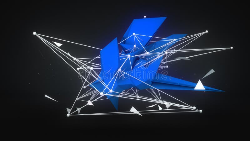 Future Shape Abstract 3D Render Stock Illustration - Illustration of ...