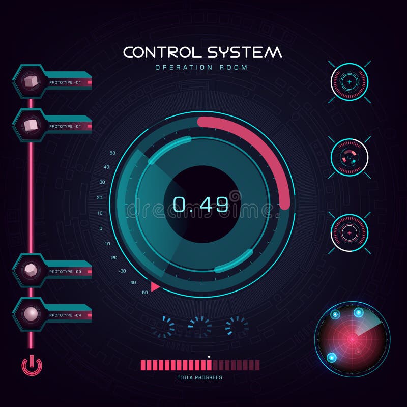 Interface UI Design Graphic Illustration HUD Stock Vector ...