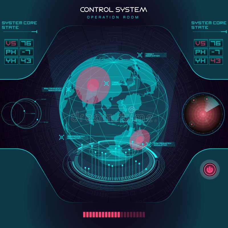 Interface UI Design Graphic Illustration HUD Stock Vector ...