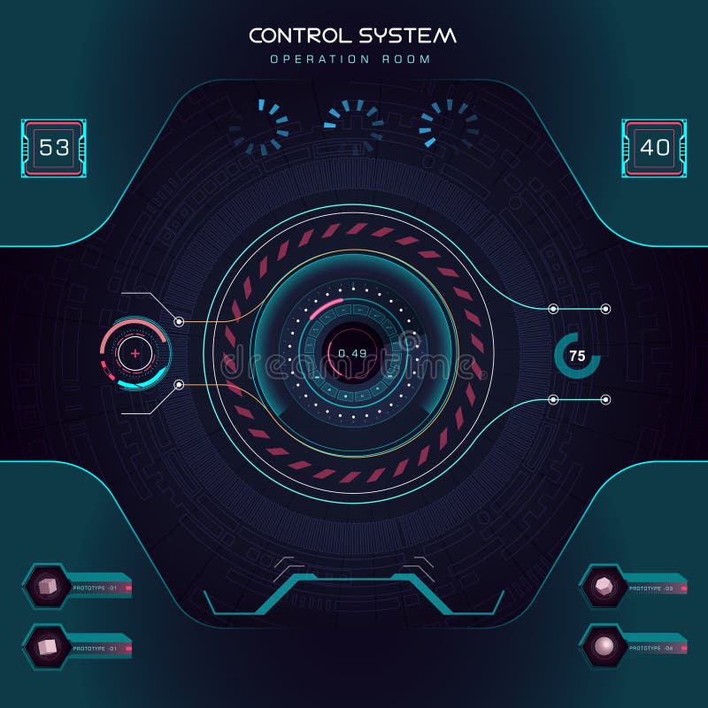 Interface UI Design Graphic Illustration HUD Stock Vector ...