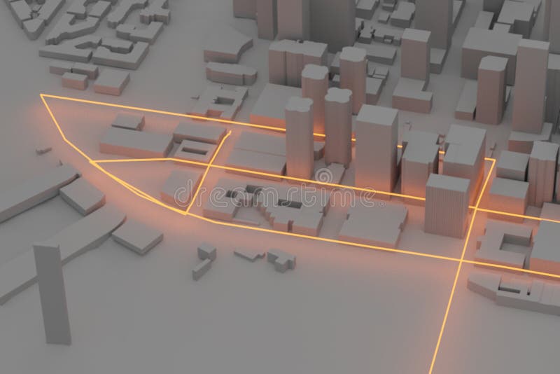 Future Smart City Concept, Urban and Futuristic Technology Flow ...