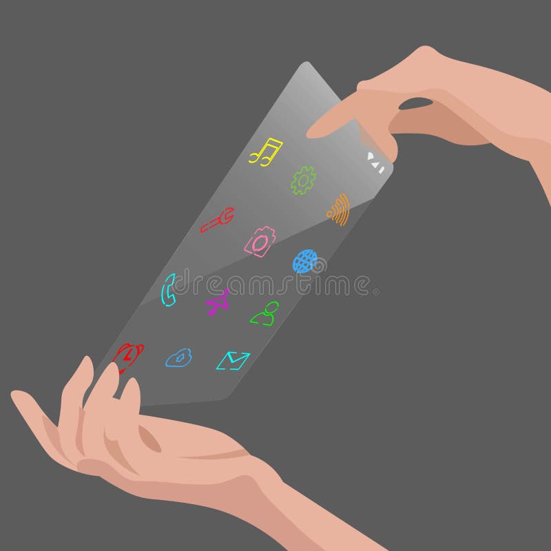 Future smart phone vector stock vector. Illustration of design - 159842639