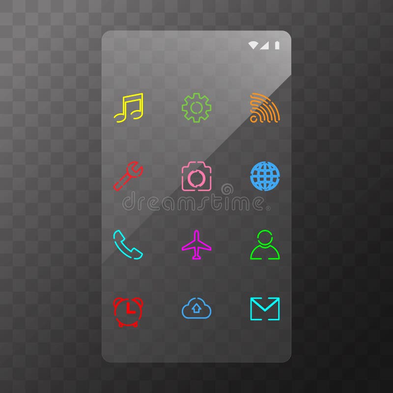 Future smart phone vector stock vector. Illustration of design - 159842639