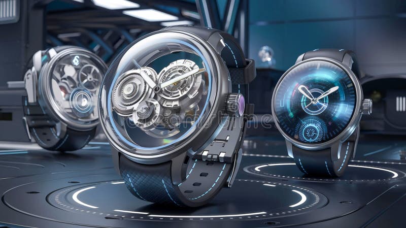Future smart watch design stock illustration. Illustration of digital ...