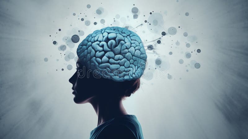 Future Software Analyzes the Human Brain. AI Generated Stock Image ...