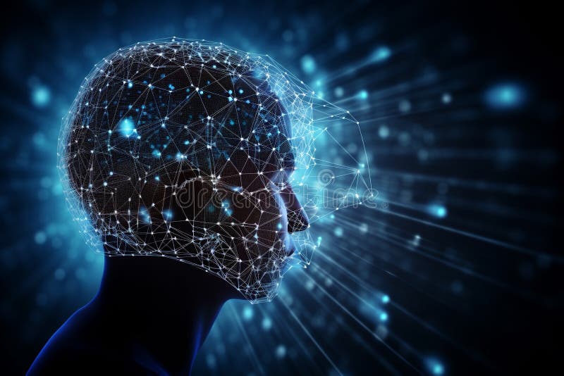 Future Software Analyzes the Human Brain. AI Generated Stock Image - Image of artificial ...