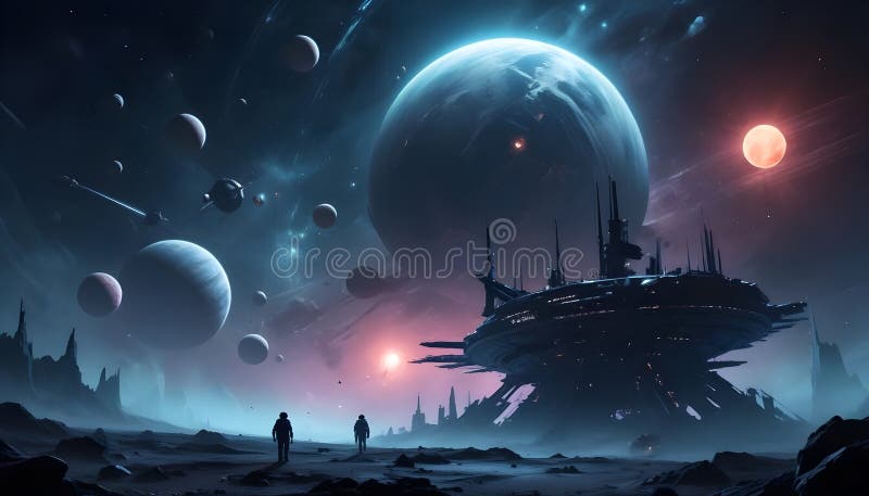 Future Space Exploration Ai Robotic Astronauts Artificial General Intelligence Generated Stock ...